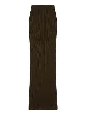 Max Mara Wool And Cashmere Pencil Skirt - Moss Green