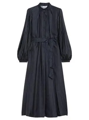 Max Mara Long Silk Shirt Dress - Ultramarine