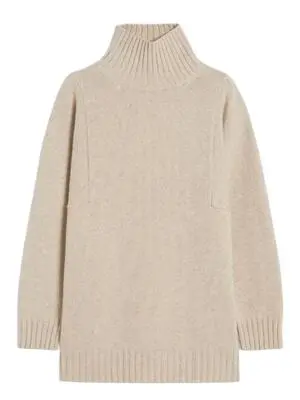 Max Mara Oversized Cashmere Turtleneck - Beige