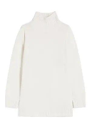 Max Mara Oversized Cashmere Turtleneck - White