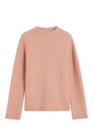Max Mara Boxy Jumper In Stretch Cashmere Yarn - Pink