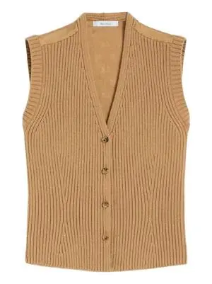 Max Mara Wool And Cashmere Blend Gilet - Camel