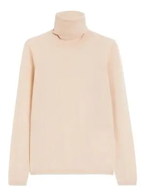 Max Mara Wool Knit Turtleneck Jumper - Beige