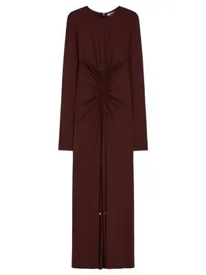 Max Mara Stretch Jersey Long Dress - Cherry