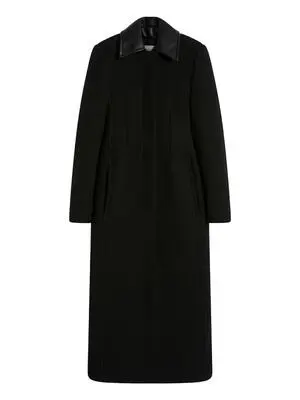 Max Mara Fitted Wool Blend Coat - Black