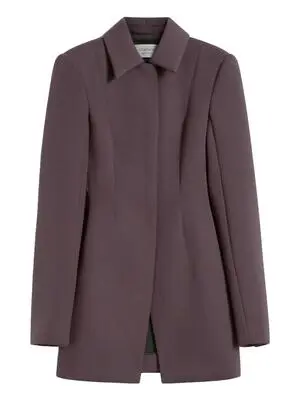 Max Mara Fitted Wool-blend Jacket - Coffee