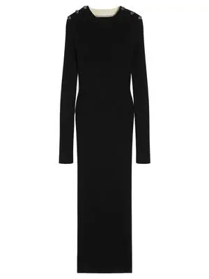 Max Mara Pure Wool Knit Fitted Dress - Black
