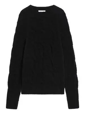 Max Mara Oversized Cable Knit Sweater - Black