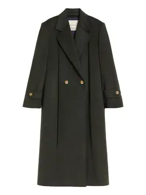 Max Mara Wool Broadcloth Overcoat - Dark Green