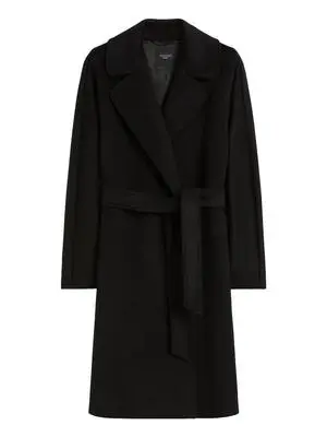 Max Mara Wool Wrap Coat - Black