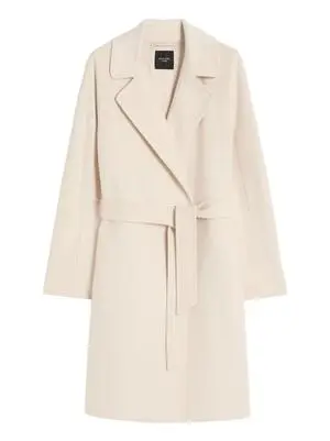 Max Mara Wool Wrap Coat - Ivory