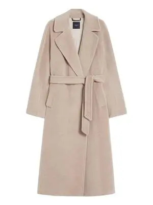 Max Mara Long Wool And Alpaca Coat - Turtledove