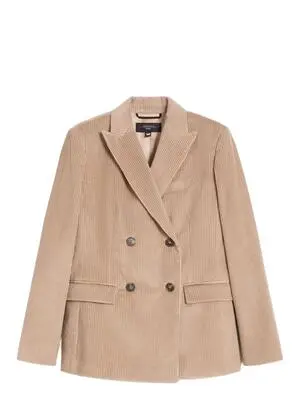 Max Mara Double-breasted Corduroy Blazer - Sand