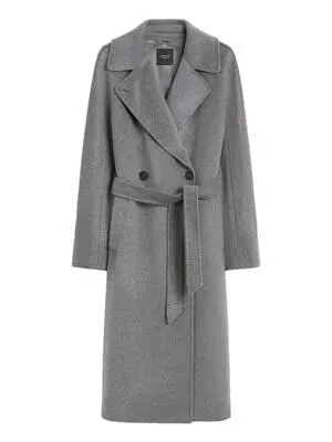 Max Mara Wool Drap Midi Coat - Dark Grey