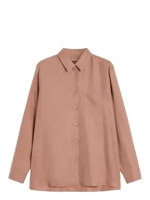 Max Mara Washed Silk Shirt - Antique Rose