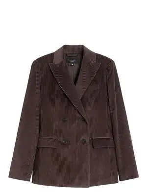 Max Mara Double-breasted Corduroy Blazer - Chocolate