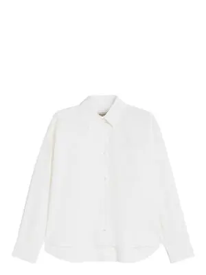 Max Mara Oversized Cropped Poplin Shirt - White