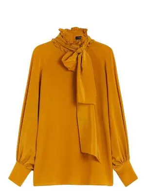 Max Mara Silk Crêpe De Chine Shirt - Ochre