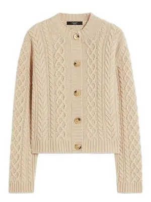 Max Mara Wool Knit Cardigan - Beige