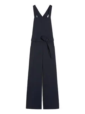 Max Mara Gabardine Wool Dungarees - Navy