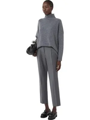 Max Mara Wool Knit Turtleneck Jumper - Dark Grey