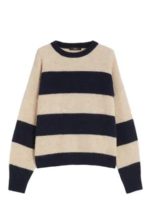 Max Mara Alpaca And Wool Jumper - Navy