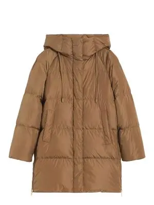 Max Mara Water-repellent Taffeta Midi Parka - Hazelnut Brown