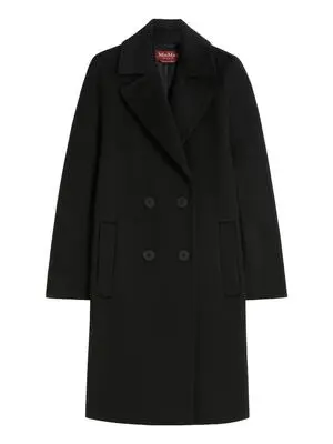 Max Mara Oversized Wool Broadcloth Coat - Black