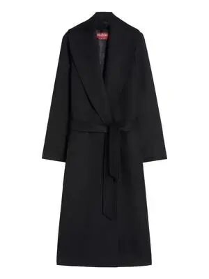 Max Mara Pure Virgin Wool Broadcloth Coat - Black