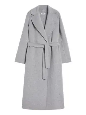 Max Mara Wool And Cashmere Belted Coat - Light Grey