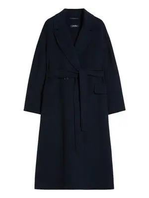 Max Mara Oversized Wool Overcoat - Navy