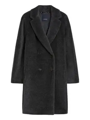 Max Mara Wool And Alpaca Midi Coat - Medium Grey