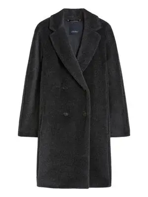 Max Mara Wool And Alpaca Midi Coat - Medium Grey