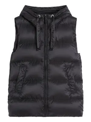 Max Mara Padded Gilet In Water-repellent Technical Fabric - Black