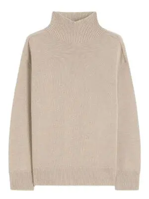 Max Mara Cashmere Polo-neck Sweater - Beige