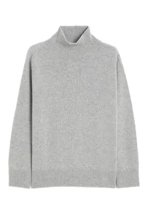 Max Mara Cashmere Polo-neck Sweater - Light Grey