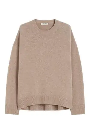 Max Mara Relaxed-fit Wool And Cashmere Sweater - Beige