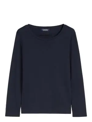 Max Mara Long-sleeved Jersey T-shirt - Ultramarine