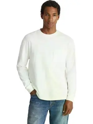Madewell The Long-sleeve Vintage Pocket Tee - Soft White