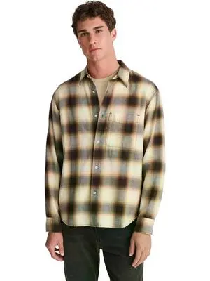 Madewell Lightweight Flannel Button-up Shirt - Rich Camel Fade Plaid