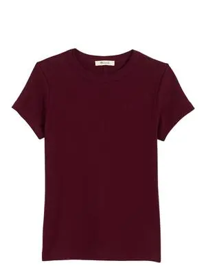 Madewell Madewell The '90s Crewneck Tee Dark Pomegranate