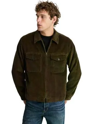 Madewell Corduroy Zip-front Jacket - Expedition Green