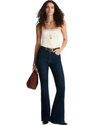 Madewell The Petite Stretch Flare Jean - Rinse Wash