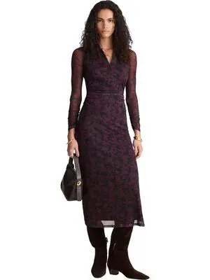 Madewell Long-sleeve Polo Midi Dress - Deep Aubergine