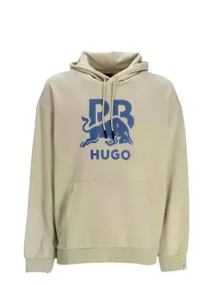 Hugo Logo-print Hoodie - Neutrals