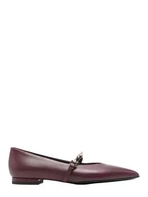 SERGIO LEVANTESI Strap Ballet Flats Red