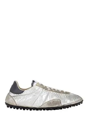 MAISON MARGIELA Sprinters Low Top Sneakers - Silver  White  & Natural
