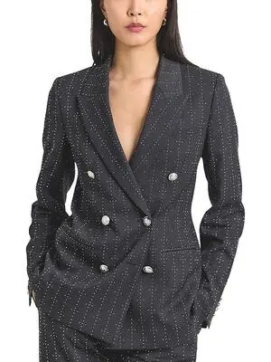 Derek Lam 10 Crosby Walter Mini Studded Blazer - Grey/silver