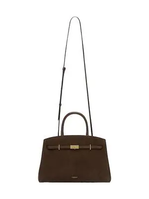 DEMELLIER The Mini Hudson Suede Top Handle Bag - Mocha
