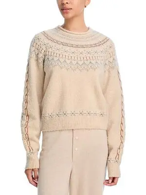 Guest In Residence Fair Isle Sweater - Sandstone Combo